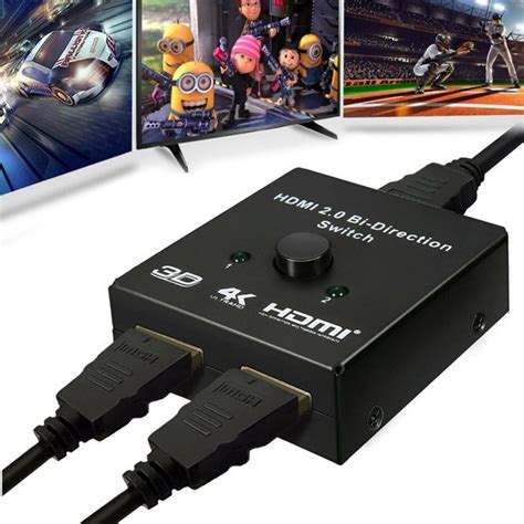 Hdmi Switch 4k Hdmi Splitter Bi Directional Compatible For Nintendo Switch Xbox Ps4 Hdtv Monitor