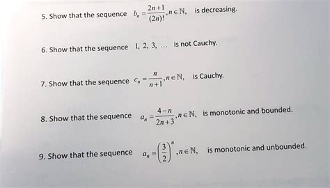 Solved 2n L N âˆˆ N Is Decreasing Show That The Sequence Bn 2n