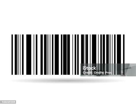 Ikon Bayangan Vektor Barcode Kode Batang Untuk Desain Datar Web