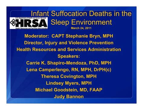 Infant Suffocation Deaths In The Sleep Environment Pdf