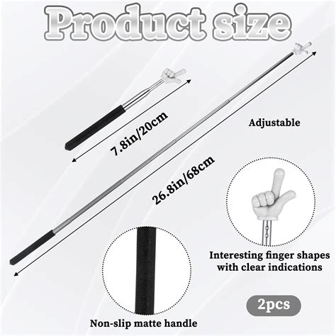Telescopic Teachers Pointer 2 Pcs Extendable Hand