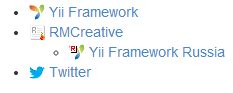 Github Samdark Yii Iconized Menu Widget Menu With Favicons For Each Item