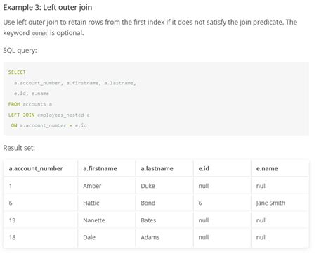 complex queries left join on where null issue sql opensearch