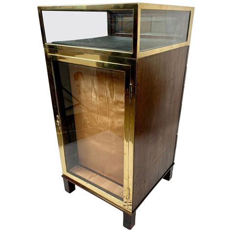 Brass Wall Display Cabinet At 1stdibs