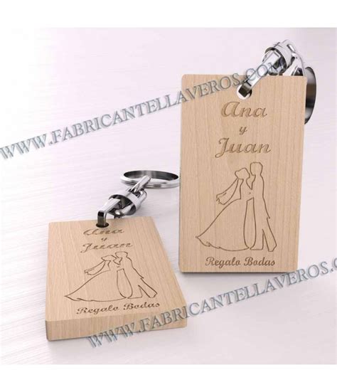 Llaveros Personalizados De Madera 52x32mm 5mm Grosor