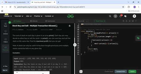 Harsha Sree On Linkedin 160daysofdsa Geeksforgeeks Problemsolving