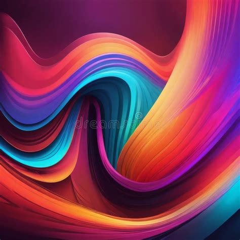 Colorful Swirling Abstract Design With Dynamic Curves And Vibrant Gradients Stock Image Image