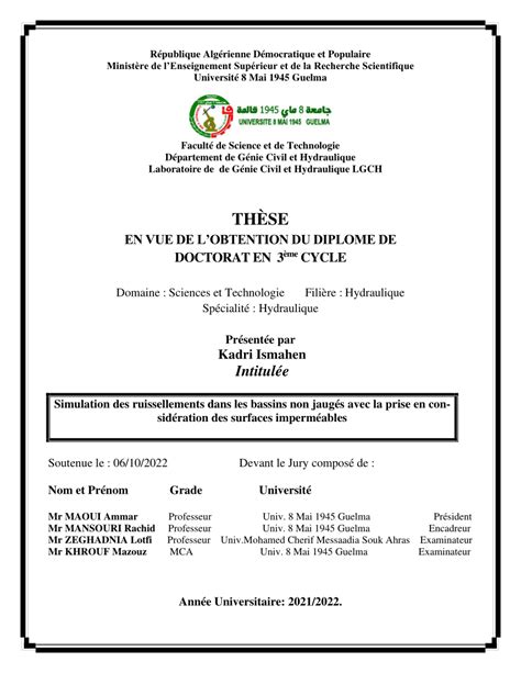 Pdf Simulation Of Runoff In Ungauged Basins With Considering Impervious Surfaces