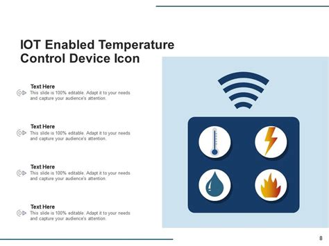 Iot Sensors Temperature Detectors Device Container Humanoid Presentation Graphics