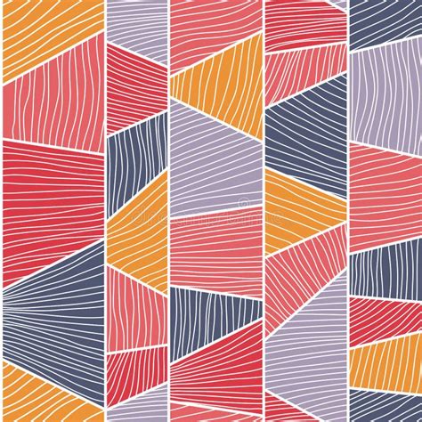 Abstract Mosaic Pattern With Triangles Seamless Vector Stock Vector Illustration Of