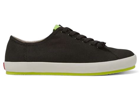 Camper Peu Rambla Sneaker Charcoal Grey Lime Recycled Cotton Mens