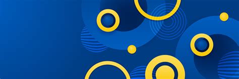 현대 추상 블루 옐로우 오렌지 서클 배너 배경 디자인 선 점 및 원이있는 추상적 인 기하학적 배경 벡터 일러스트 레이 션 0명에 대한 스톡 벡터 아트 및 기타 이미지