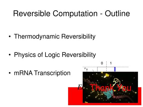 Ppt Reversible Computation Powerpoint Presentation Free Download