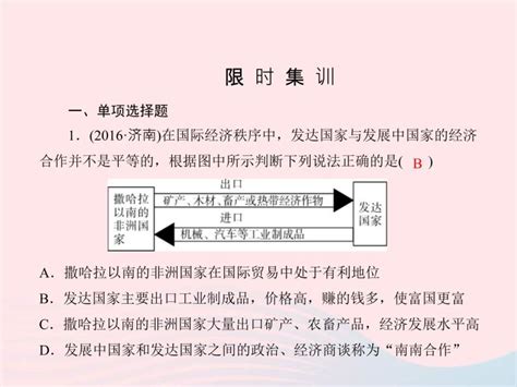 人教版中考地理专题梳理七下《全球化与不平衡发展》复习课件（含答案） 教习网课件下载