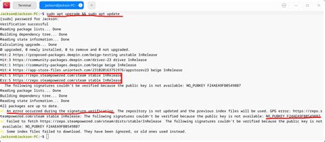 执行“sudo Apt Update签名报错 Community Deepin Technology