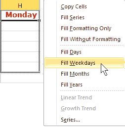 How To Automatically Fill DAYS And WEEKDAYS In Excel Using AUTOFILL