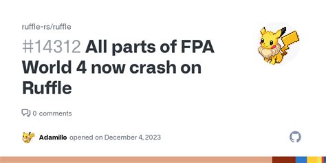 All Parts Of Fpa World 4 Now Crash On Ruffle · Issue 14312 · Ruffle Rsruffle · Github