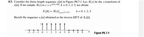 solved 8 7 consider the finite length sequence x[n] in