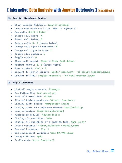 Interactive Data Analysis With Jupyter Cheatsheet 1731972443 Pdf