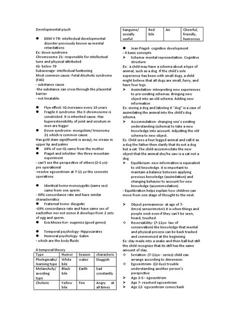 Developmental Psych Notes Pdf