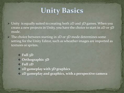Unity Gaming Programing Basics For Students Ppt Ppt