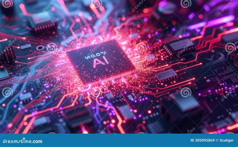 cpu chips circuit board ai processor and microchips core of