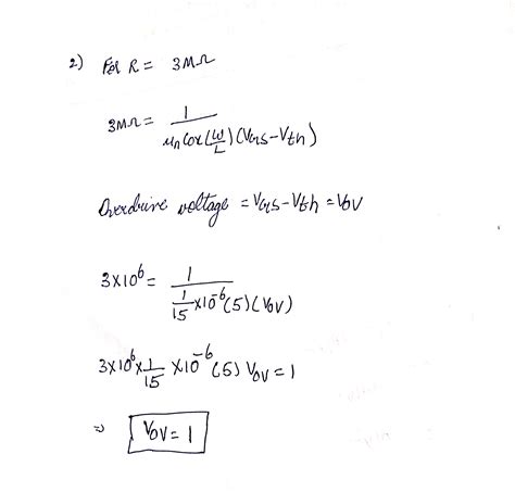 Solved Please Can You Solve This Question 1 20 An Nmos Transistor Which Course Hero