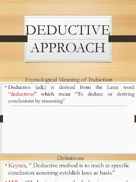 Deductive Approach Download Free Pdf Concept Teachers
