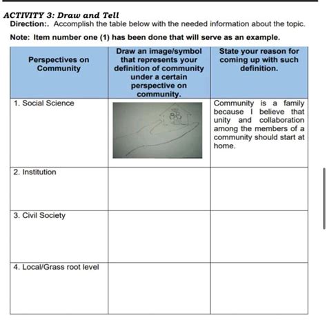 ACTIVITY 3 Draw And Tell Direction Accomplish StudyX