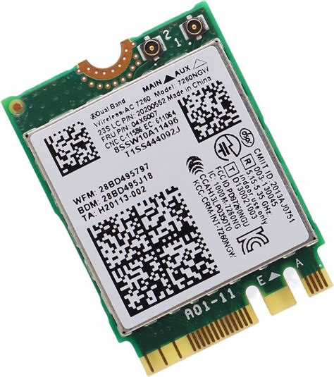 Dual Band Wireless-AC 7260 NGFF M2 Use For Intel AC 7260NGW 802.11ac ...