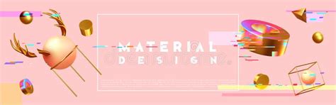 Chaos Abstract Background With 3d Objects Stock Illustration Illustration Of Style Gold