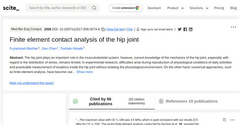 Finite Element Contact Analysis Of The Hip Joint