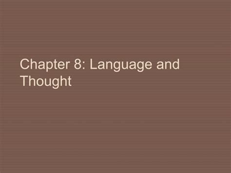 Language Andthought 2ppt Free Download