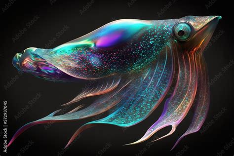 Squid Skin Iridescent Concept Of Iridescent Colors And Mottled Pattern
