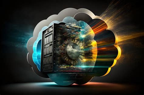 Cloud Computing Data Transfer Network Stock Illustration Illustration Of Lighting Computing