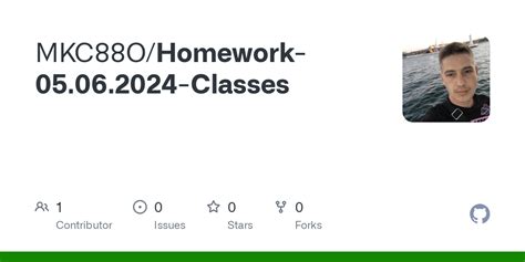 Homework 05062024 Classeshomework 05062024 Classesprogramcs At Master · Mkc88ohomework