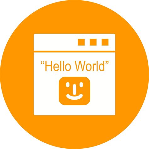 Hello World Program Circle Background Icon 8980016 Vector Art At Vecteezy