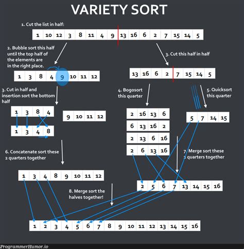 Variety Sort When You Dont Know Which Sorting Algorithm To Use Programmerhumor Io