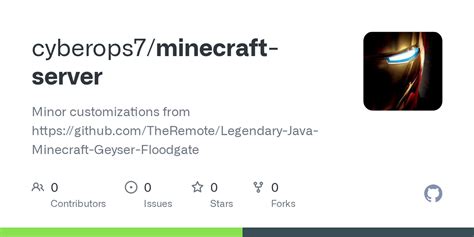 Github Cyberops7minecraft Server Minor Customizations From Theremote