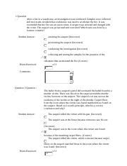 Forensic Science Unit 1 Test Docx Copy Doc 1 Question After A Fire In A Warehouse An