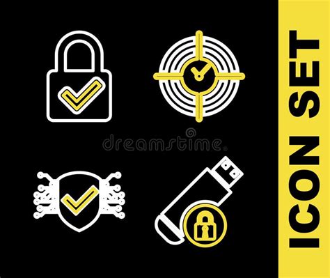 Set Line Time Management Usb Flash Drive With Lock Cyber Security And