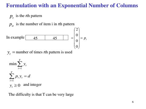 Ppt Column Generation For Solving Integer Programs With Numerous Variables Powerpoint