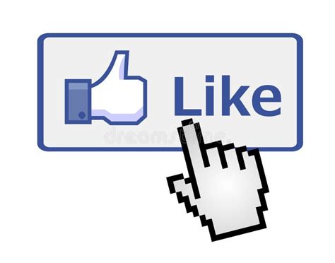 Pixelated Hand Clicking On Like Button Editorial Photography