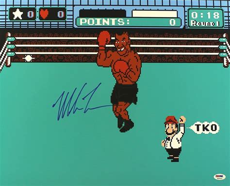 Mike Tyson Signed Mike Tysons Punch Out 16x20 Photo Psa Coa