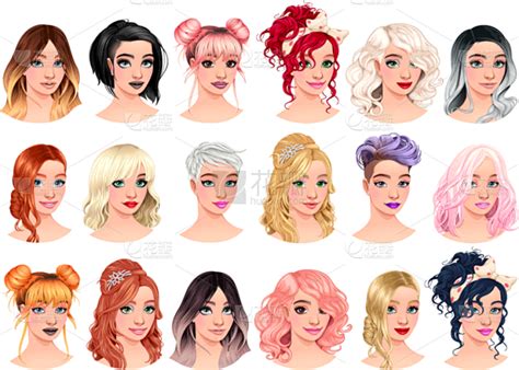 时尚 女性 分离着色 人 图像 嘴唇 女人 性格 布置 收集