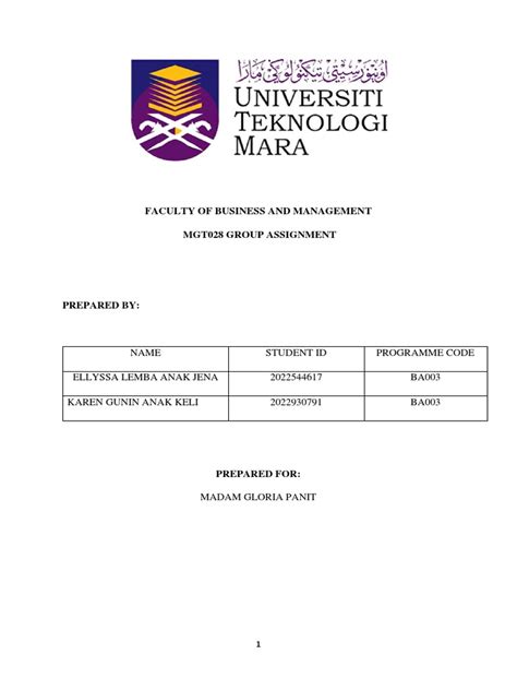 Mgt028 Group Assignment Pdf
