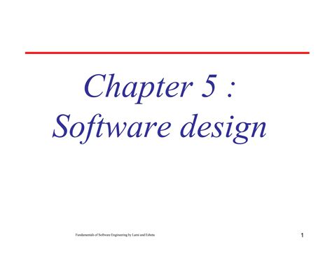 Chapter 5 Software Design Of Software Engineeringpptx