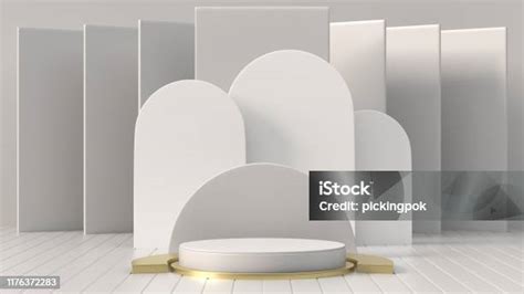 3d 렌더링 이미지 추상기하학적 배경 원통 연단 최소한의 원시적 인 모양 현대 모형 빈 템플릿 메쉬 빈 쇼케이스 상점 디스플레이 가정의 방에 대한 스톡 사진 및 기타 이미지