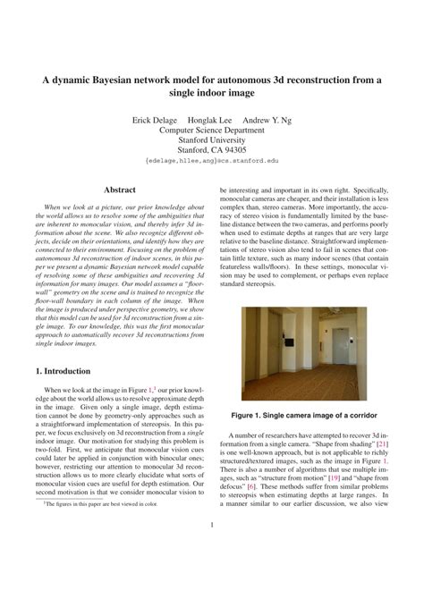 Pdf A Dynamic Bayesian Network Model For Autonomous 3d Reconstruction From A Single Indoor Image