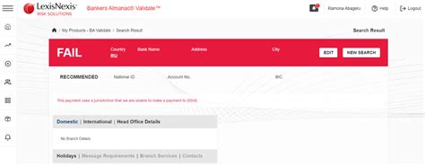 Validate Screening Endpoint Bankers Almanac Validate